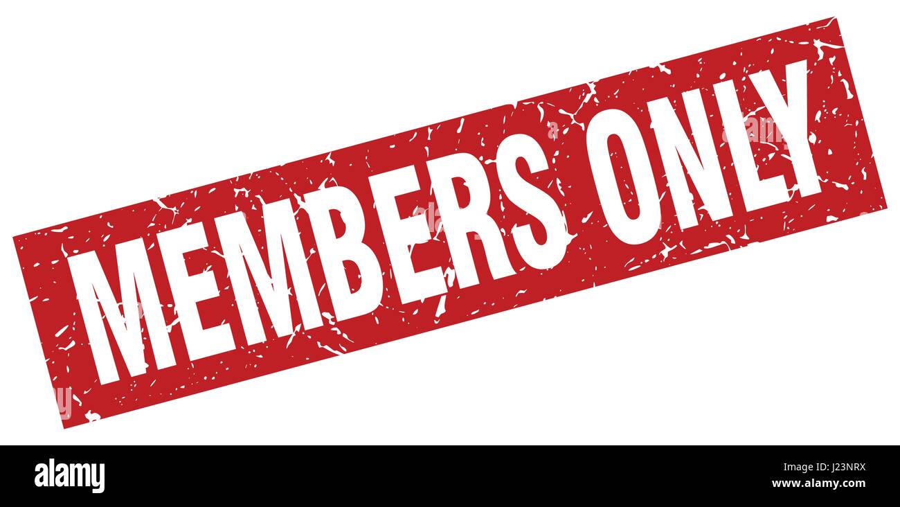 square grunge red members only stamp Stock Vector Image & Art - Alamy
