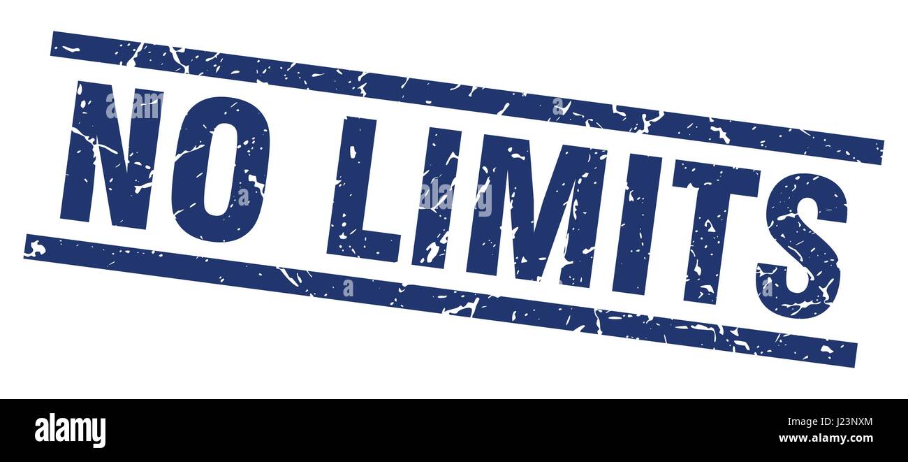 square grunge blue no limits stamp Stock Vector Image & Art - Alamy