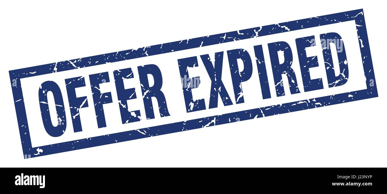 square grunge blue offer expired stamp Stock Vector Image & Art - Alamy