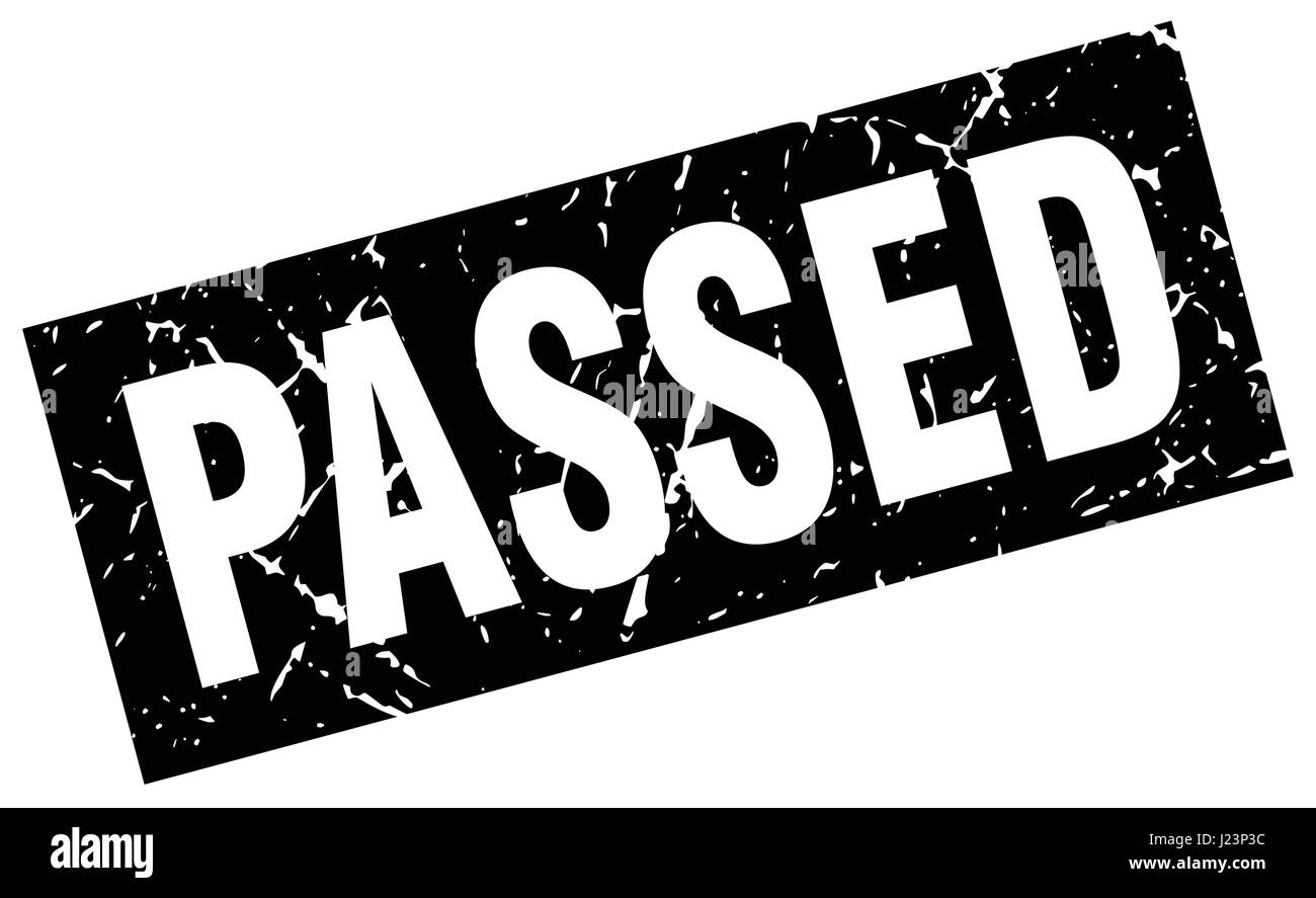 square grunge black passed stamp Stock Vector Image & Art - Alamy