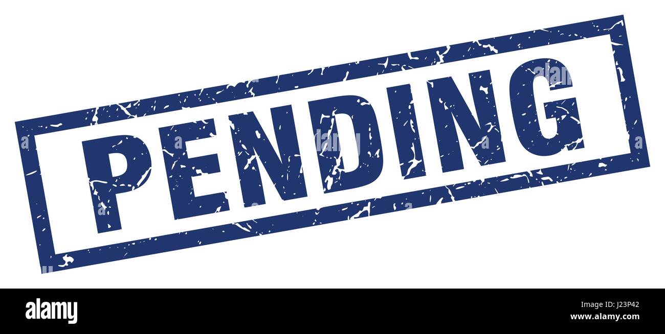 square grunge blue pending stamp Stock Vector Image & Art - Alamy