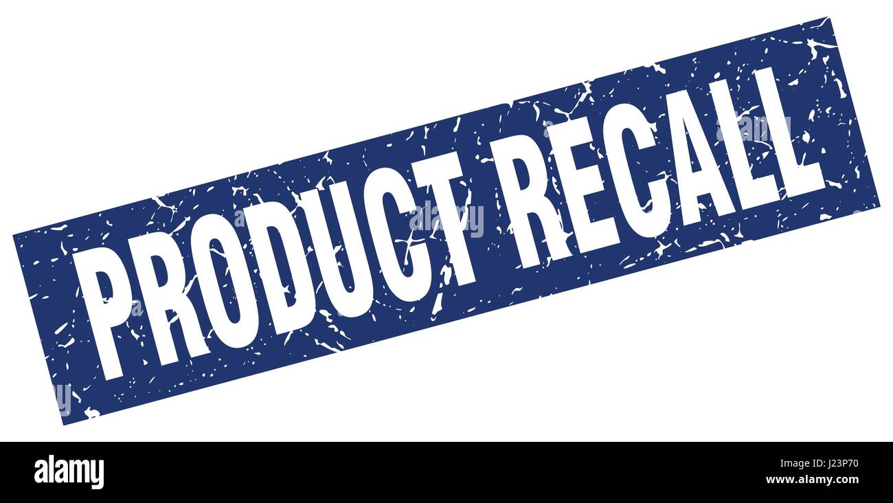 square grunge blue product recall stamp Stock Vector Image & Art - Alamy