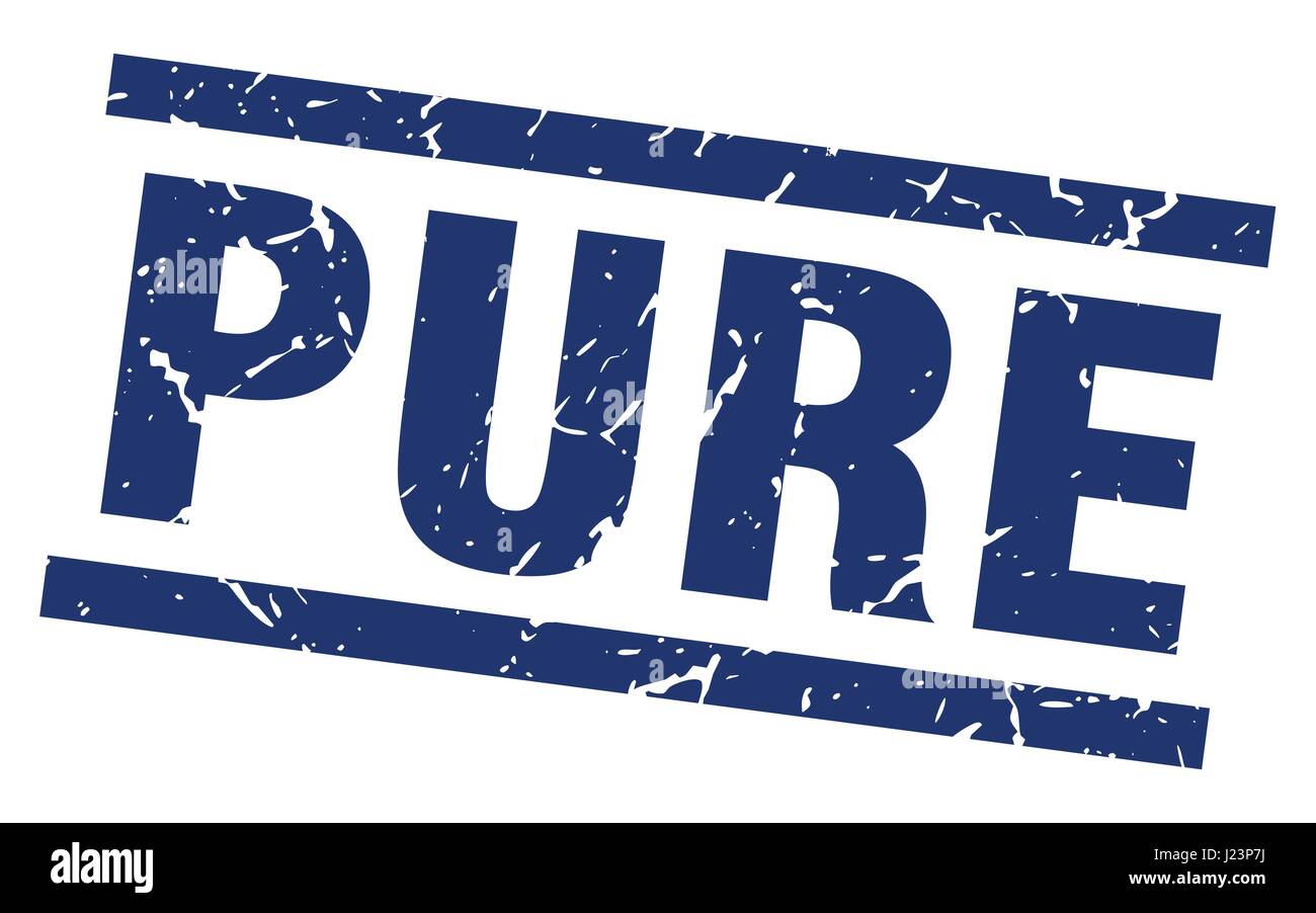 square grunge blue pure stamp Stock Vector Image & Art - Alamy