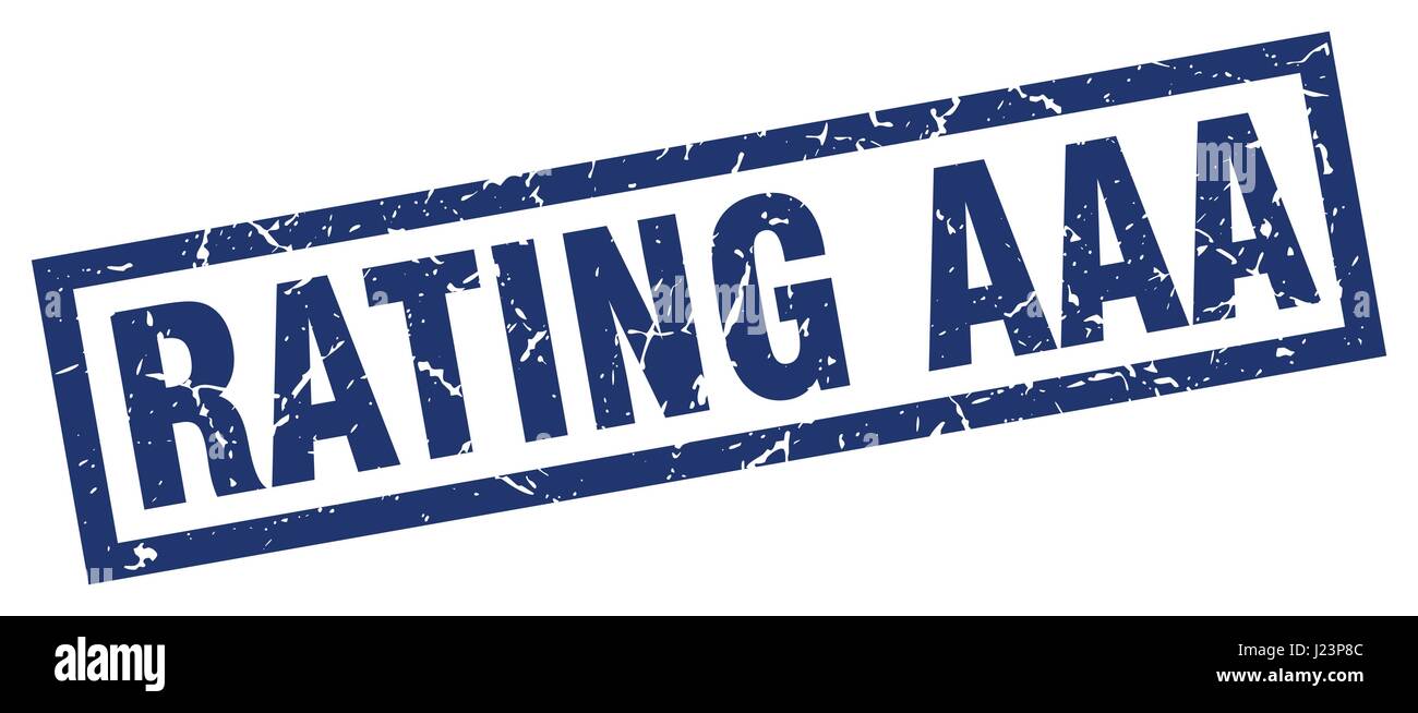 square grunge blue rating aaa stamp Stock Vector Image & Art - Alamy