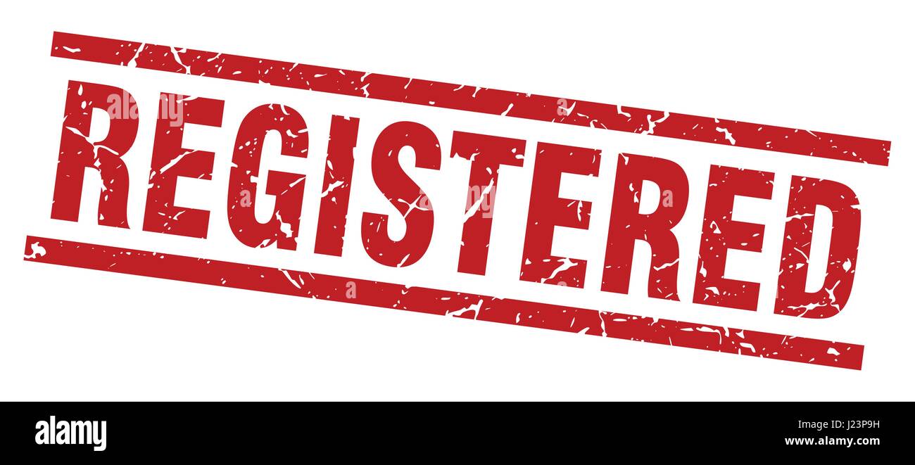 square grunge red registered stamp Stock Vector Image & Art - Alamy