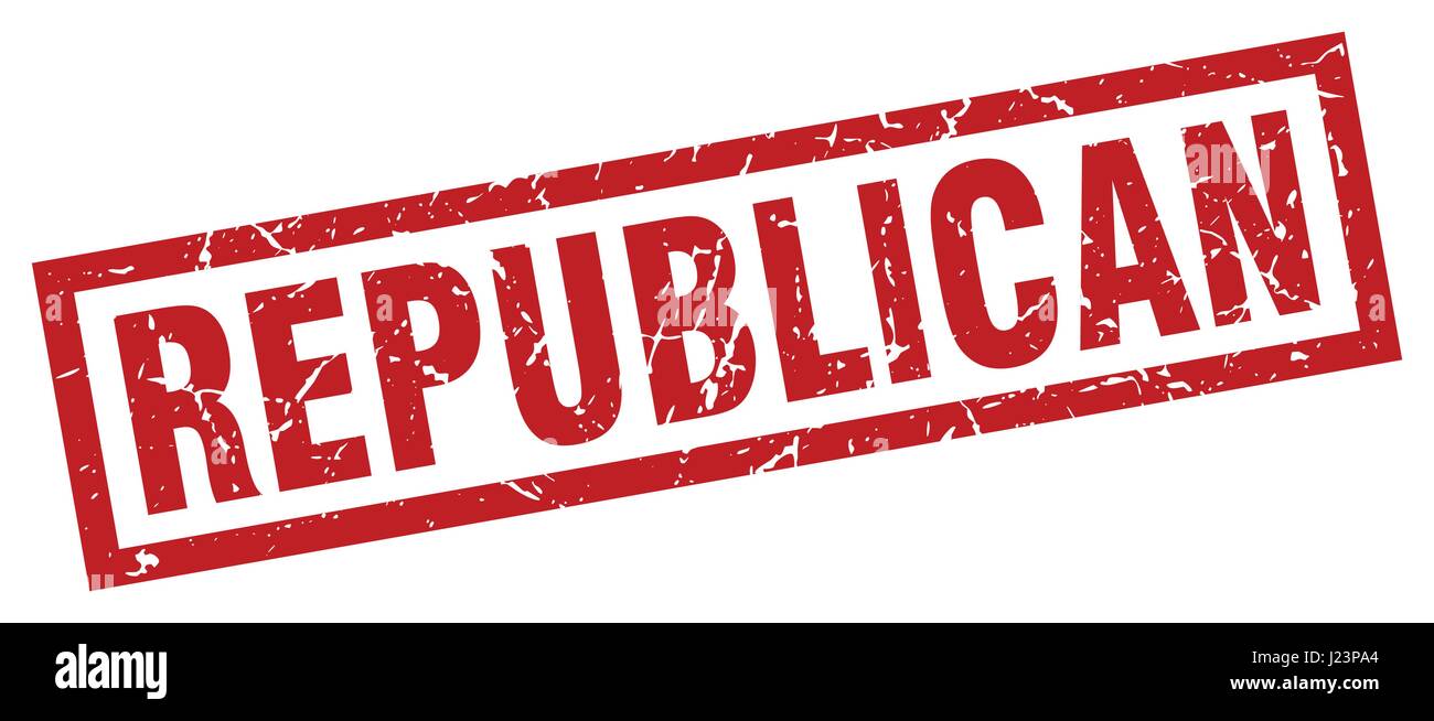 square grunge red republican stamp Stock Vector Image & Art - Alamy