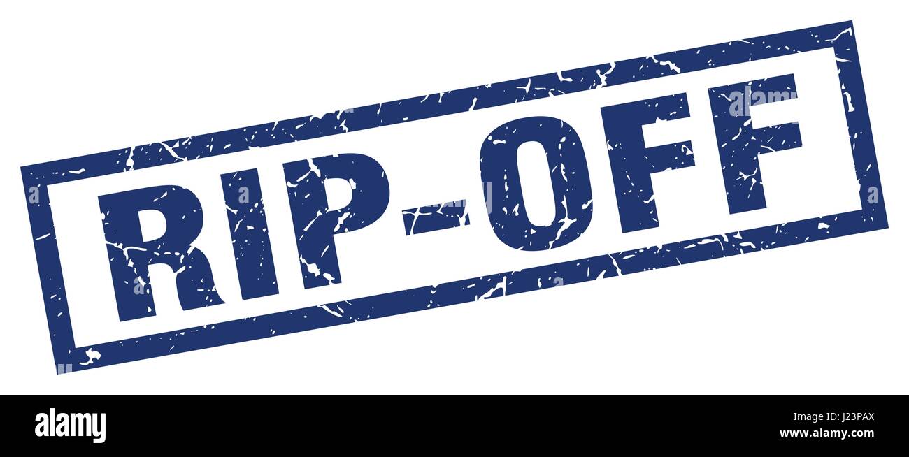 square grunge blue rip-off stamp Stock Vector Image & Art - Alamy