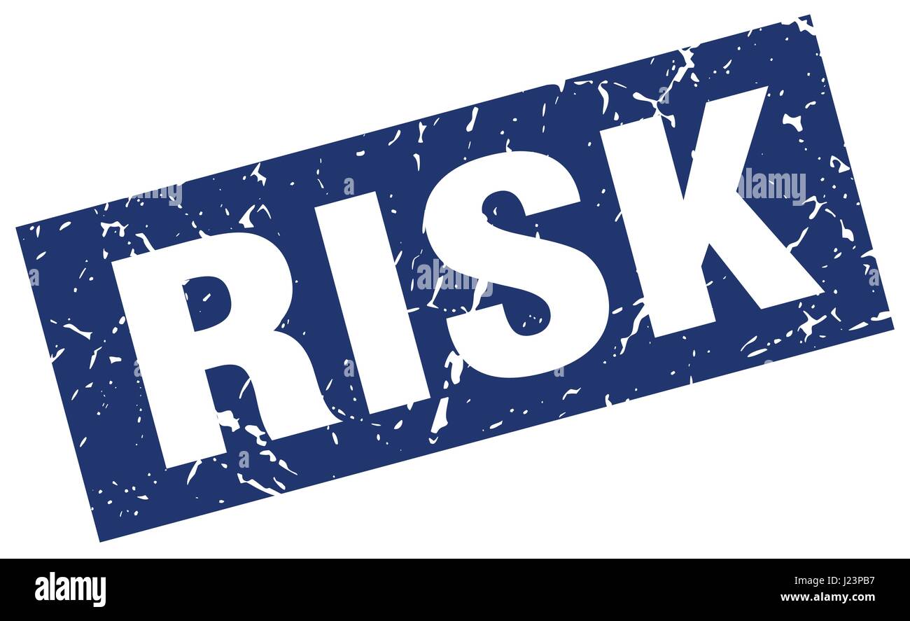 square grunge blue risk stamp Stock Vector Image & Art - Alamy