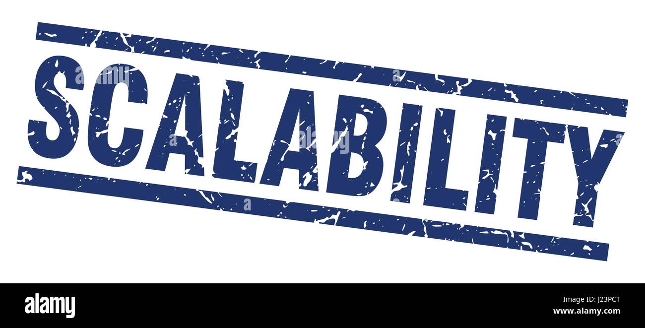 square grunge blue scalability stamp Stock Vector Image & Art - Alamy