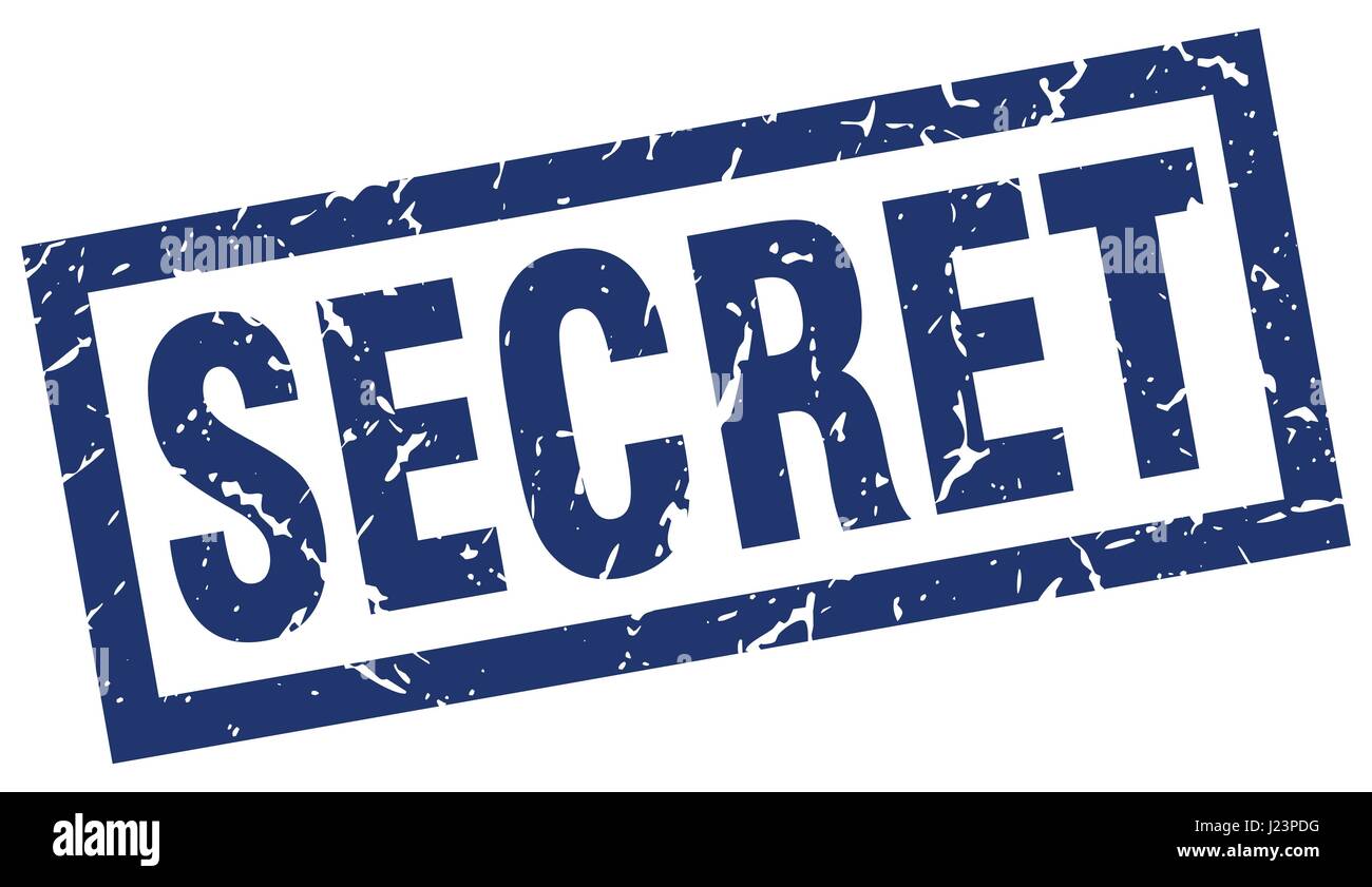 square grunge blue secret stamp Stock Vector Image & Art - Alamy