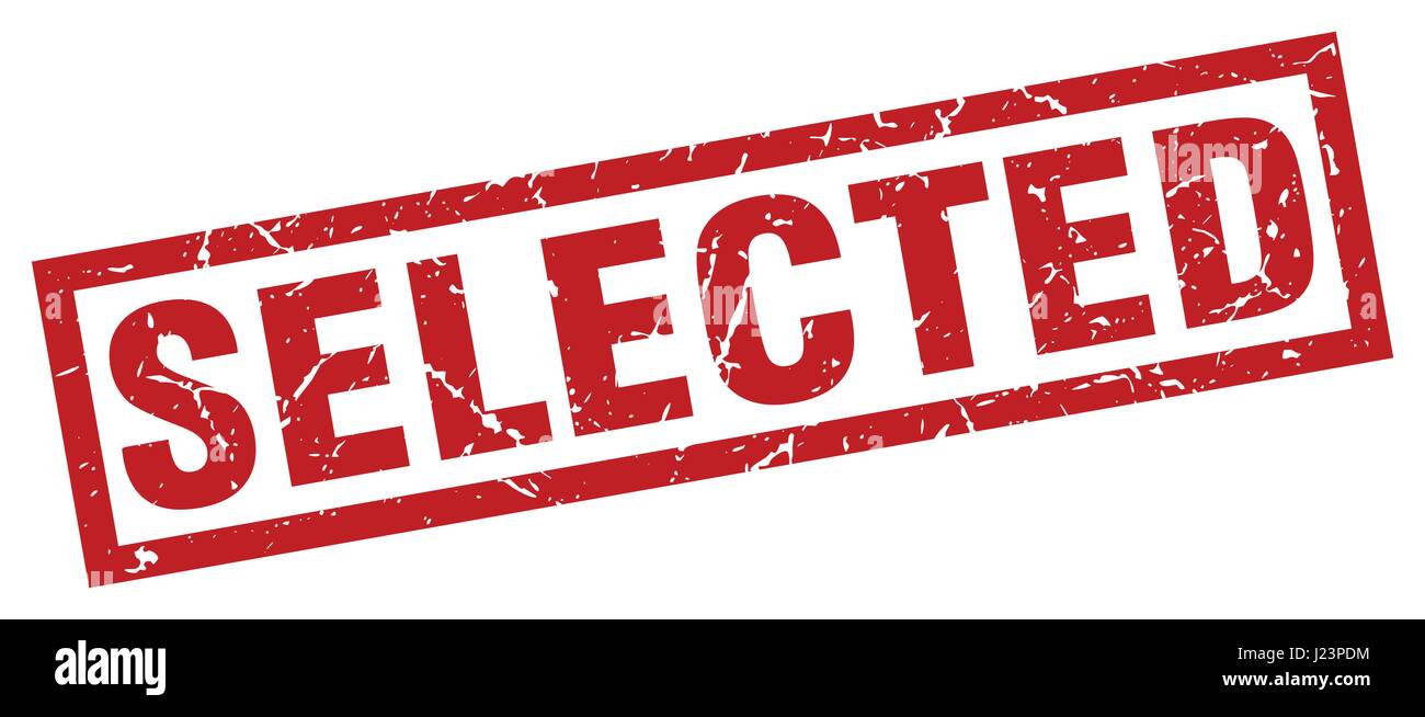 square grunge red selected stamp Stock Vector Image & Art - Alamy