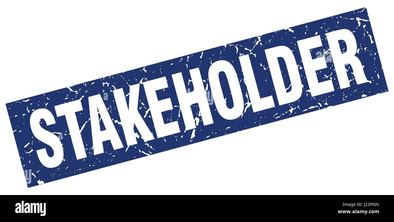 square grunge blue stakeholder stamp Stock Vector Image & Art - Alamy