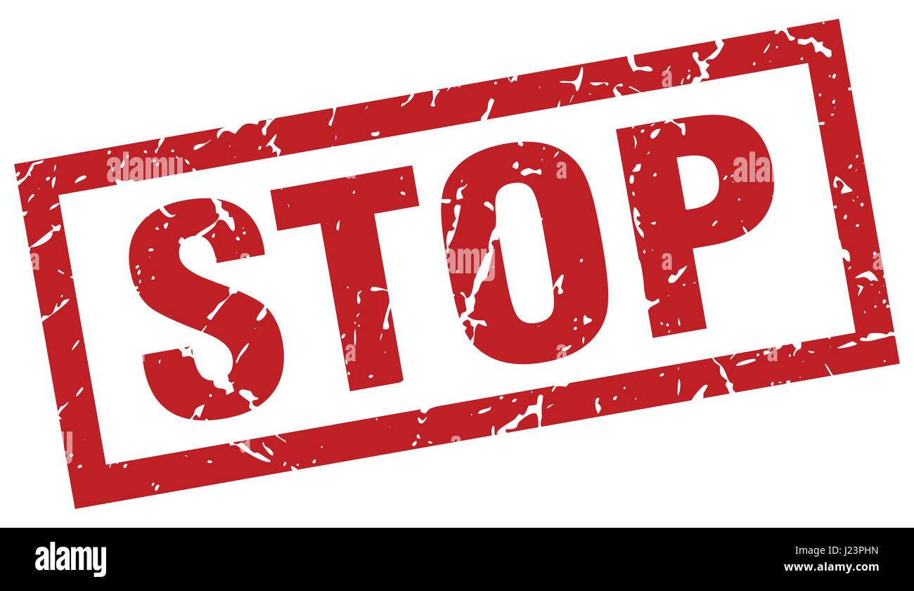 Stop stamp square grungy Stock Vector Images - Alamy