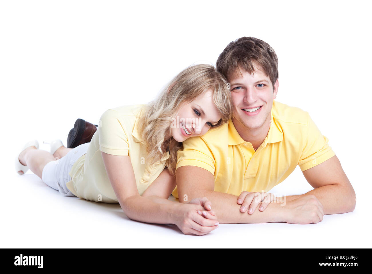 A portrait of a beautiful caucasian couple in love Stock Photo - Alamy