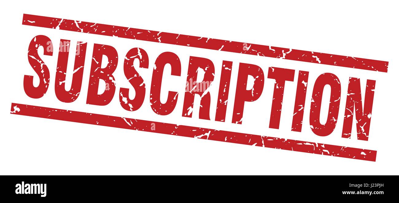 square grunge red subscription stamp Stock Vector Image & Art - Alamy