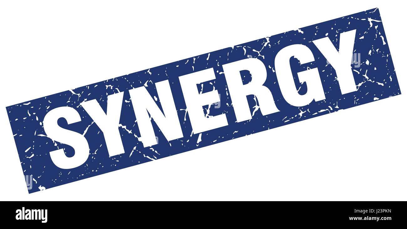 square grunge blue synergy stamp Stock Vector Image & Art - Alamy