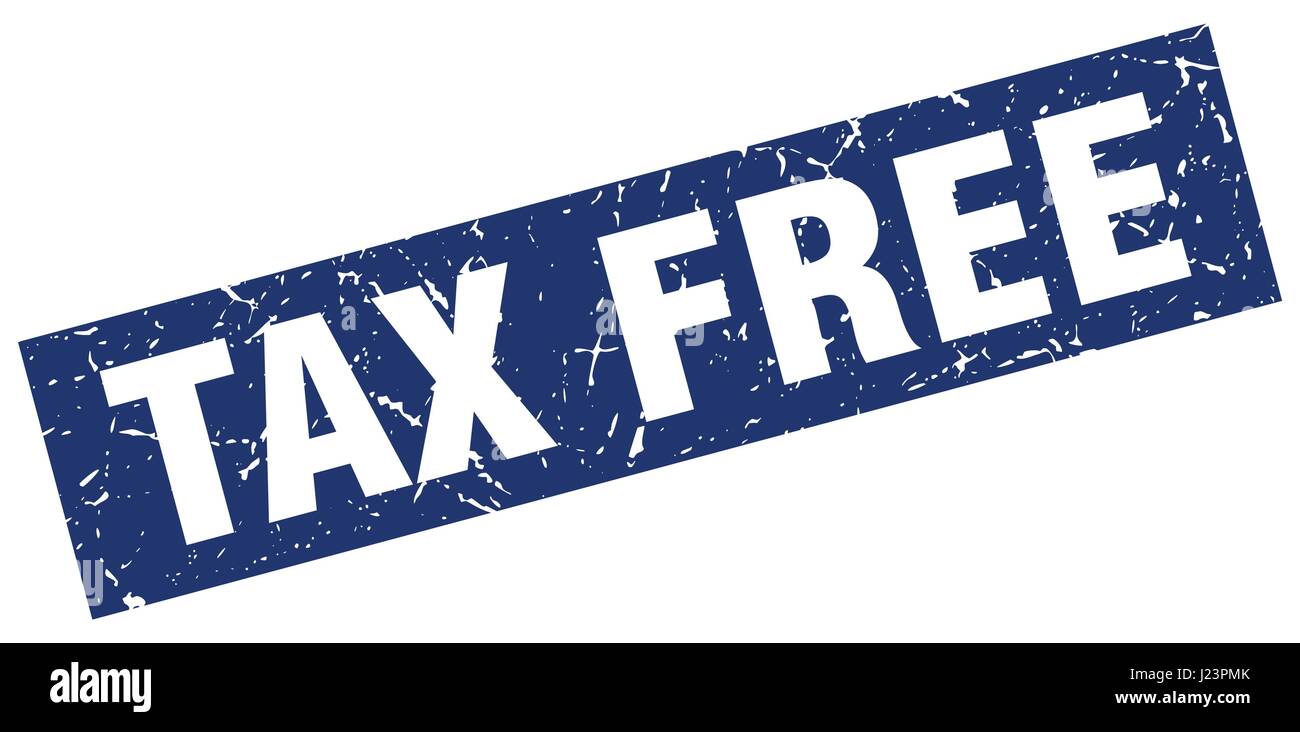 square grunge blue tax free stamp Stock Vector Image & Art - Alamy