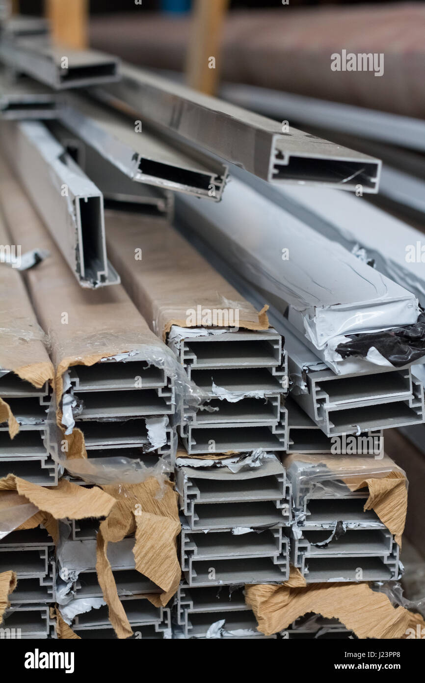 Bent metal profile channel. Furniture fittings Stock Photo - Alamy