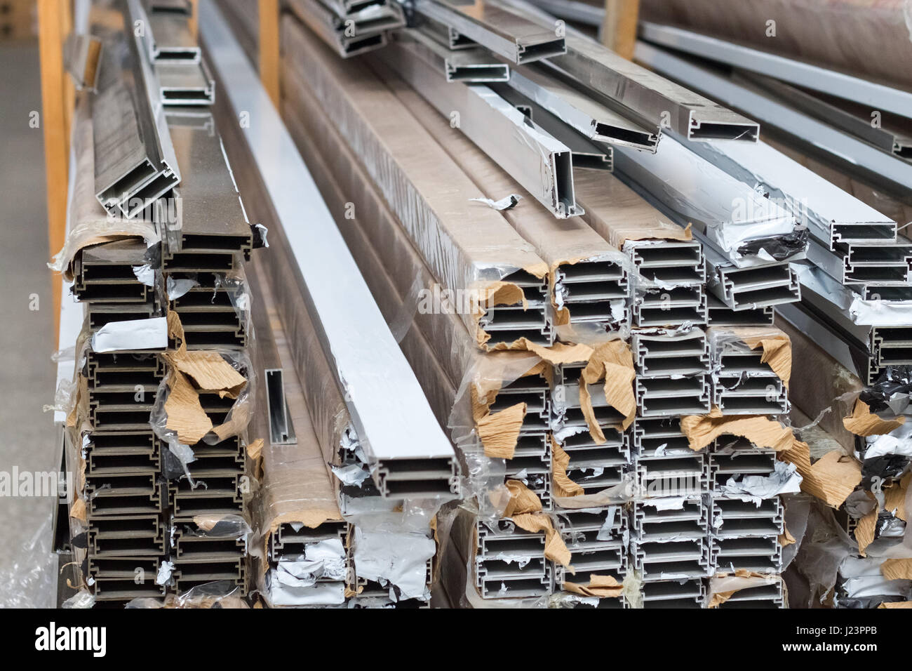 Bent metal profile channel. Furniture fittings Stock Photo - Alamy