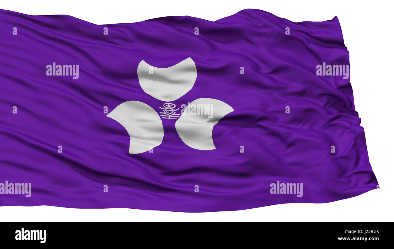 Isolated Gunma Japan Prefecture Flag, Waving on White Background, High ...