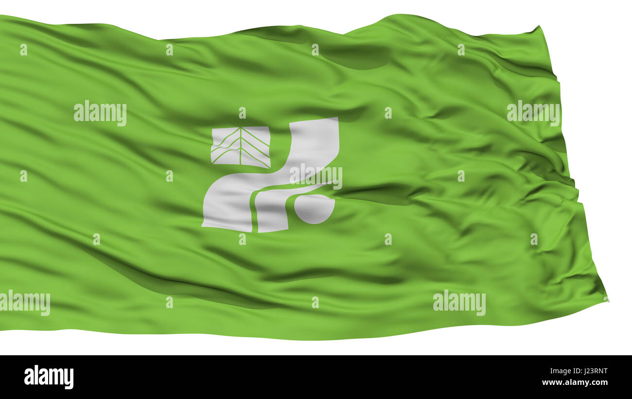 Isolated Tochigi Japan Prefecture Flag, Waving on White Background ...