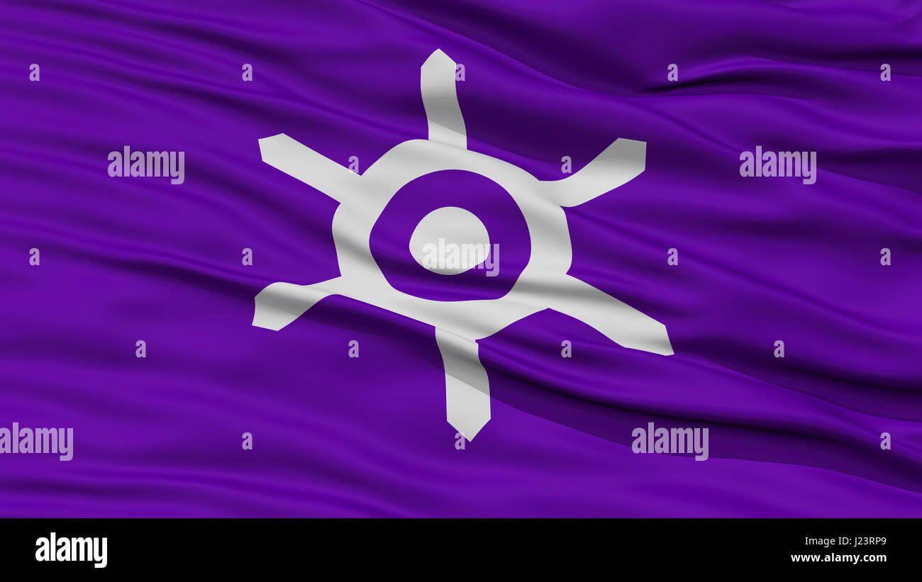 Closeup Tokyo Japan Prefecture Flag, Waving in the Wind, High ...