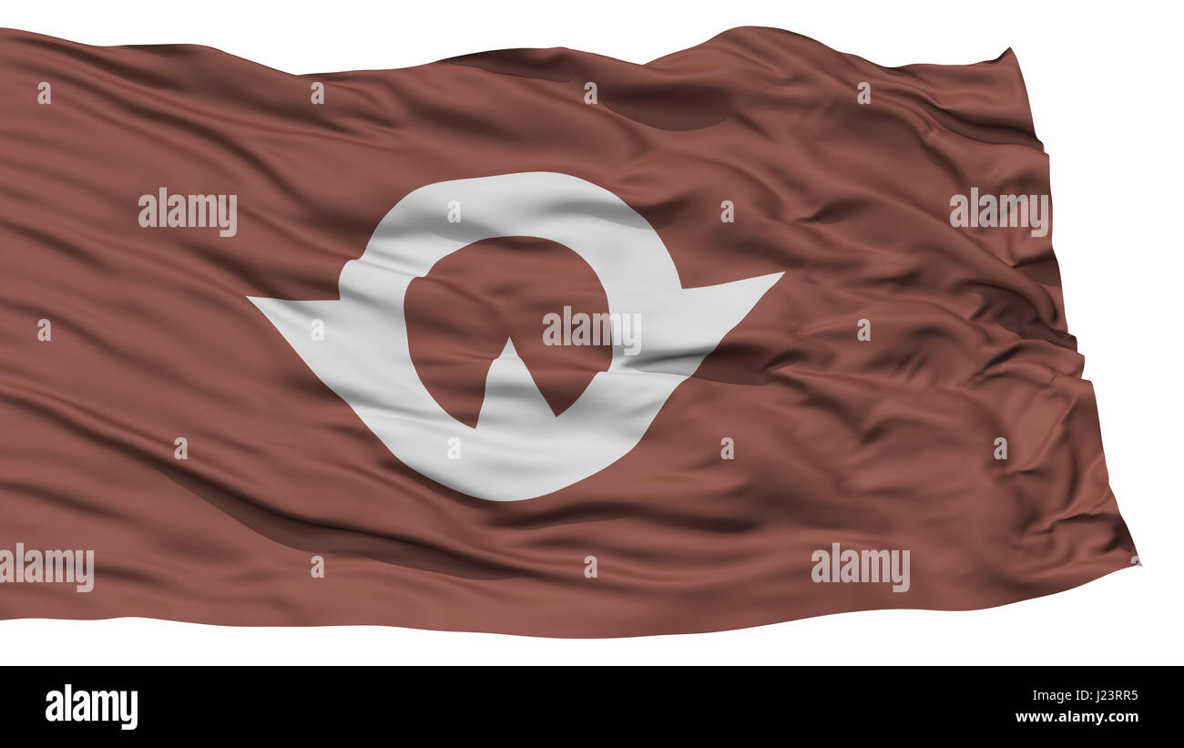 Isolated Yamaguchi Japan Prefecture Flag, Waving on White Background ...