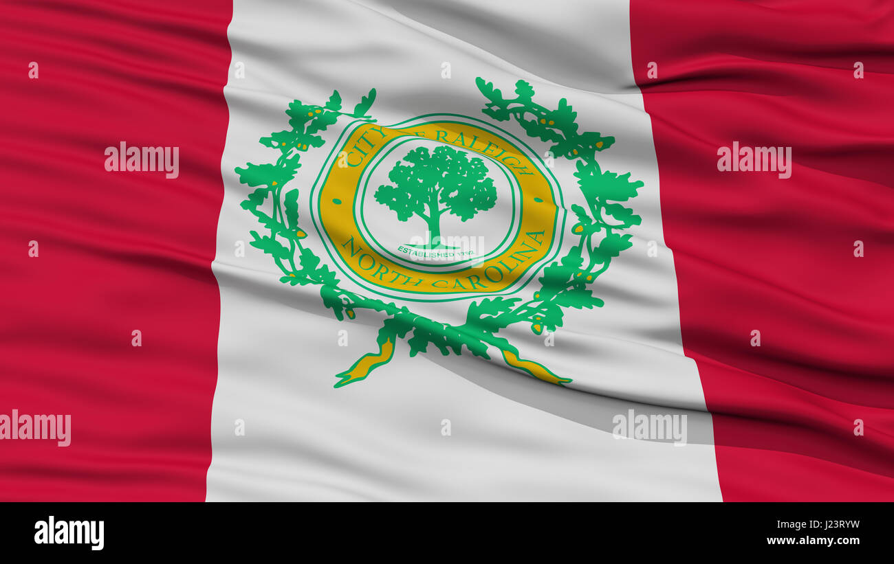Closeup Raleigh Flag, Capital of Nort Carolina State, Flying in the ...