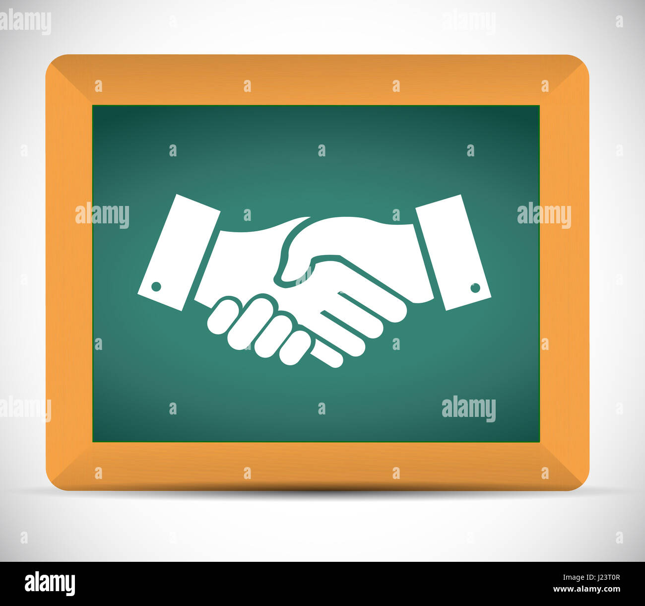 agreement handshake chalkboard sign concept illustration design ...