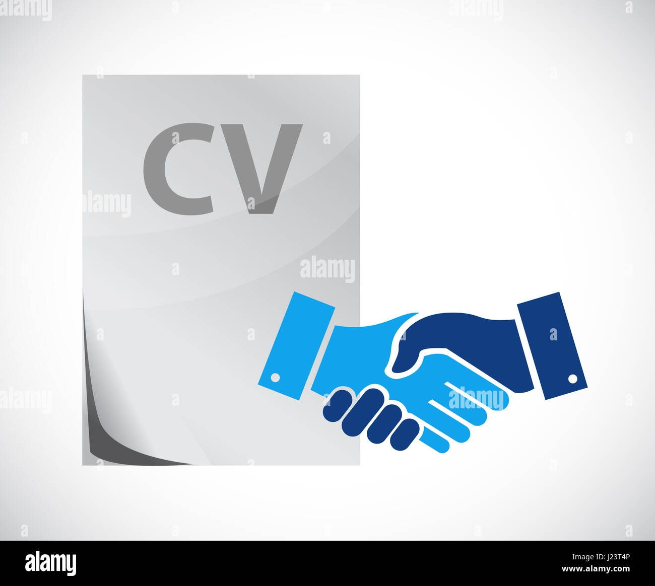 employment contract agreement handshake concept illustration design ...