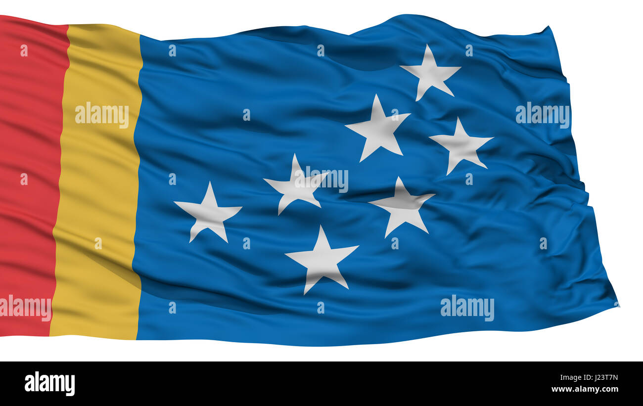 Isolated Durham City Flag, City of North Carolina State, Waving on ...