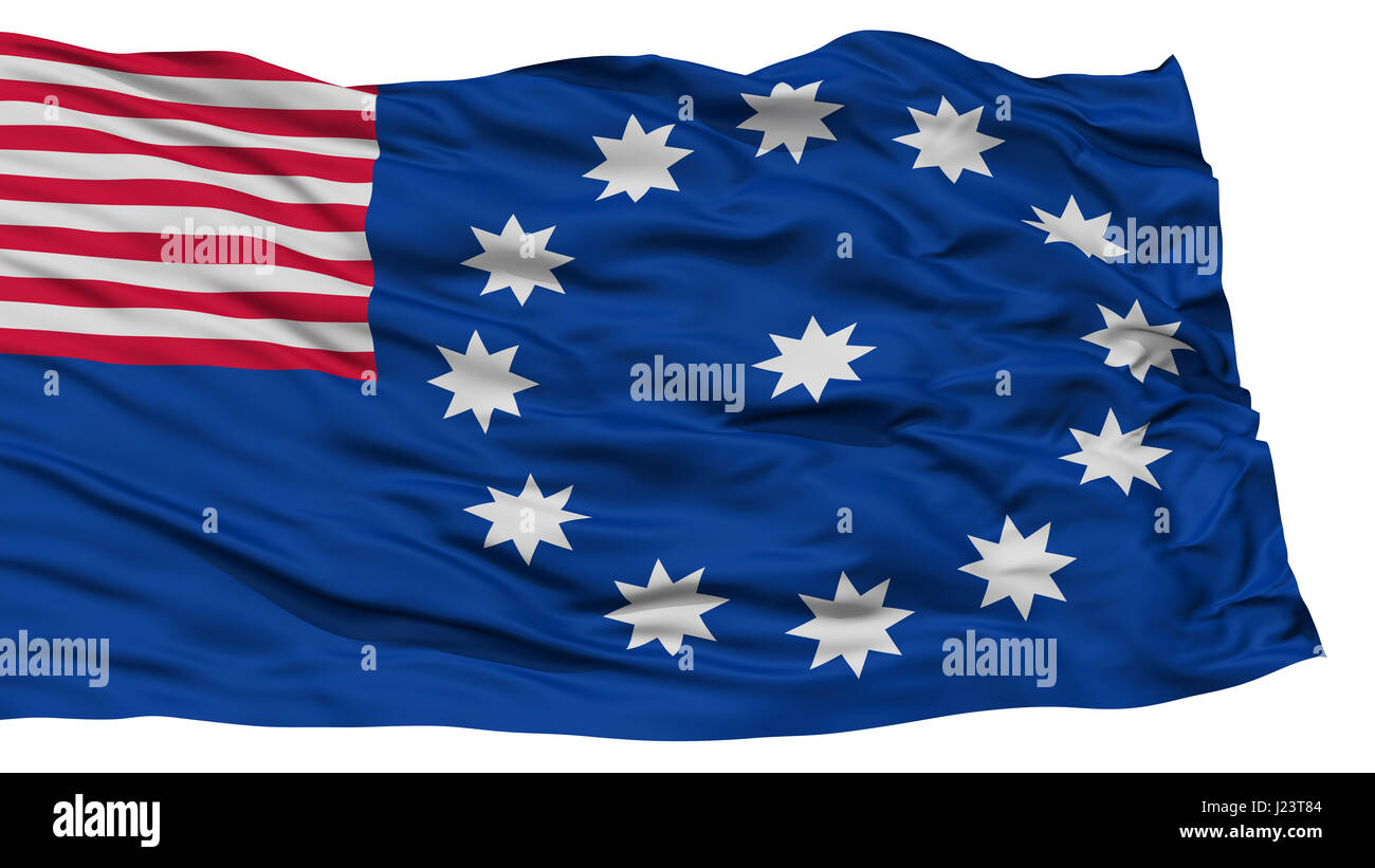 Isolated Easton City Flag, City of Pennsylvania State, Waving on White ...