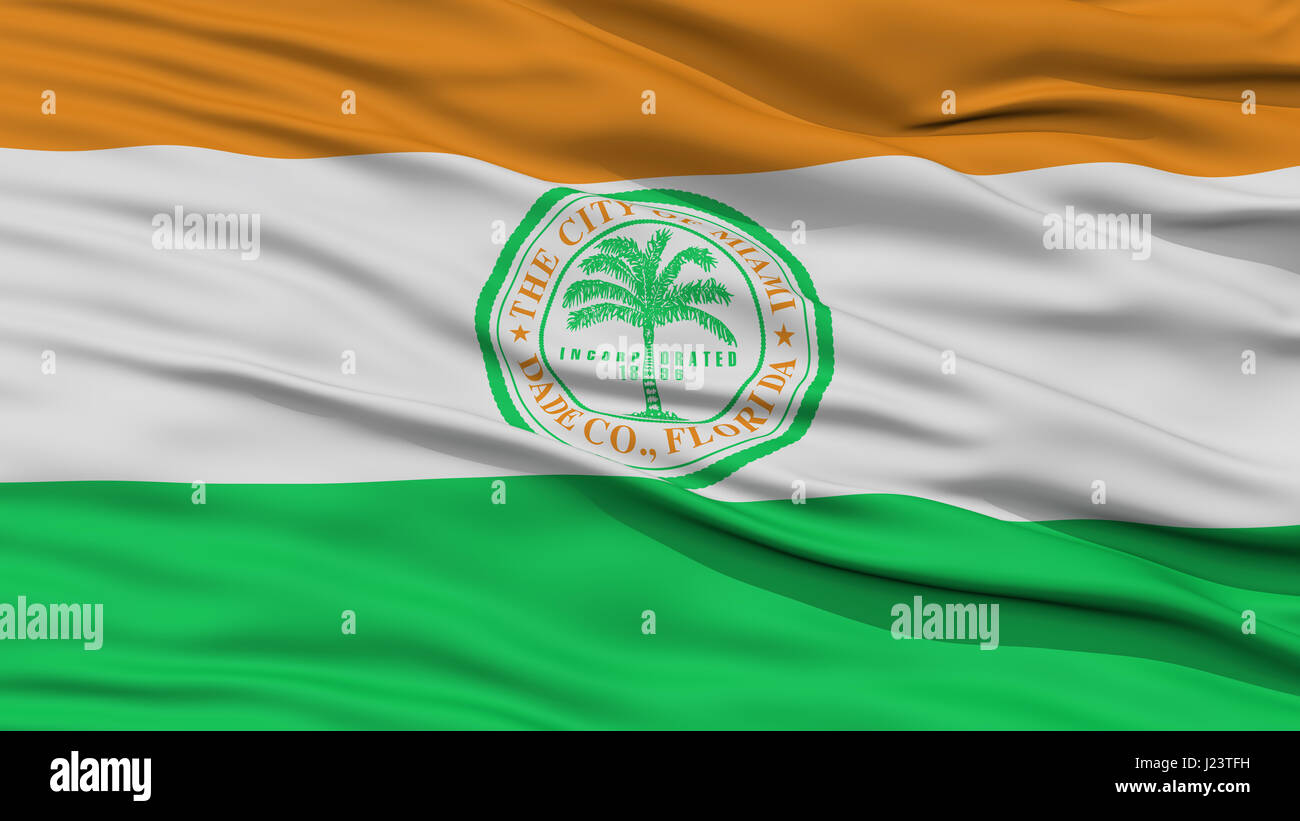 Miami flag waving hi-res stock photography and images - Alamy