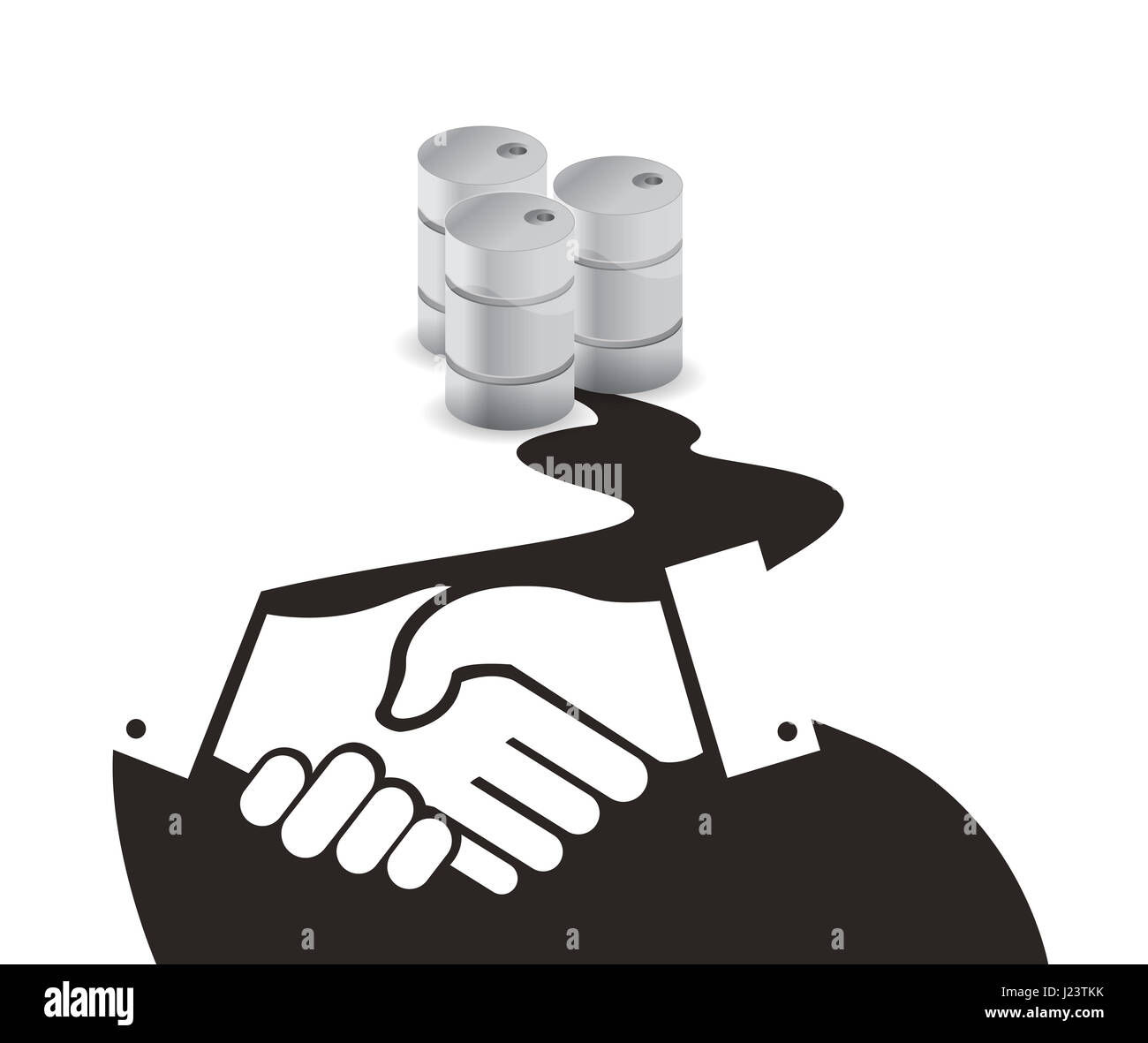 oil business agreement concept illustration design isolated over white ...
