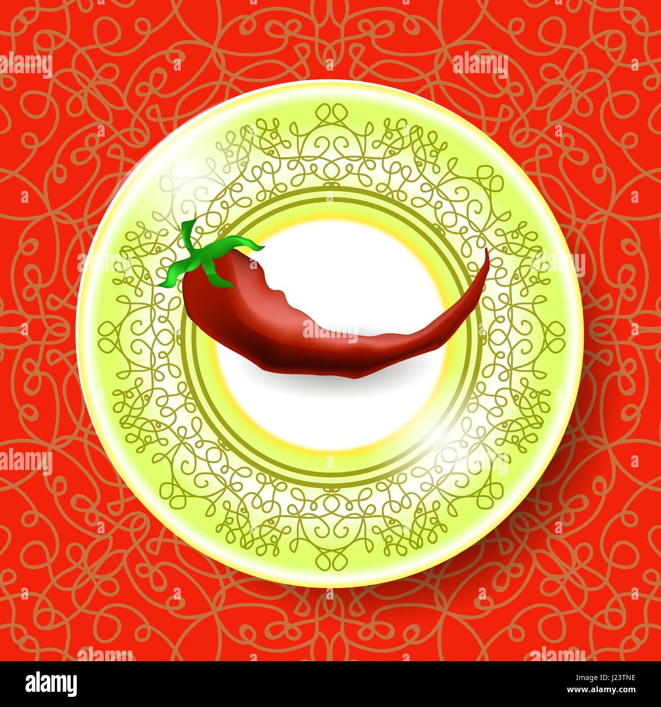 Red chilly pepper on Stock Vector Images - Alamy