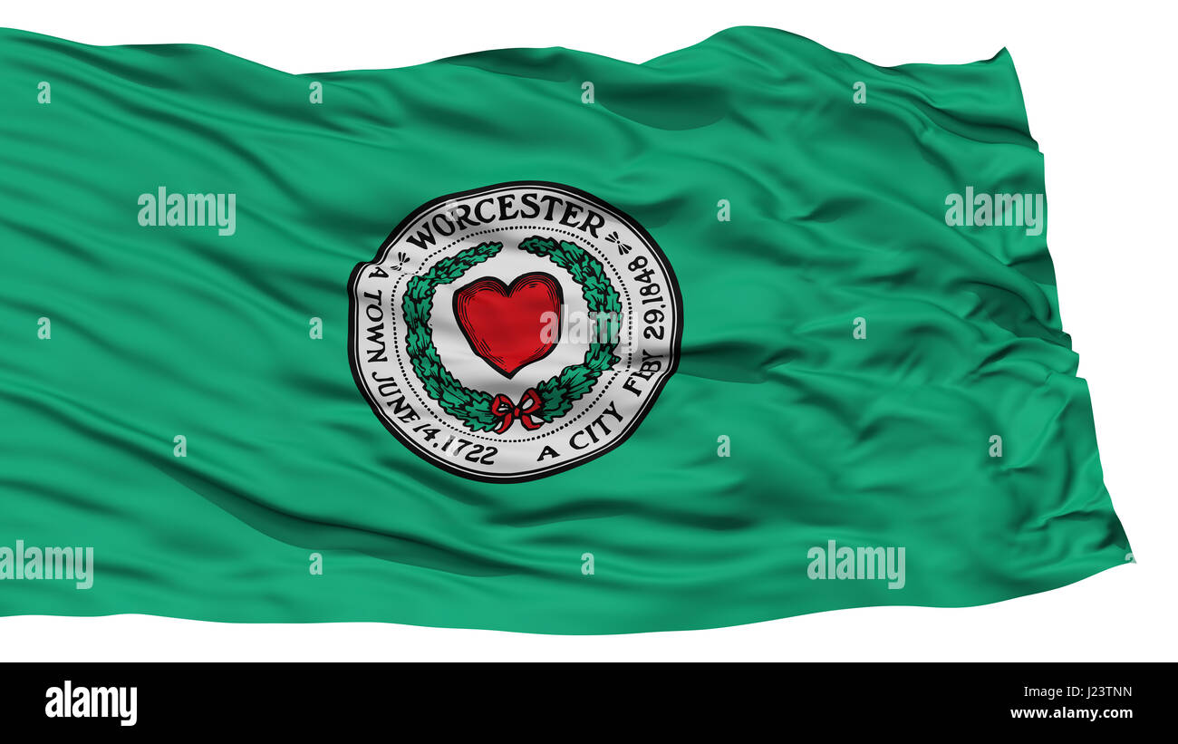 Isolated Worcester City Flag, United States of America Stock Photo - Alamy