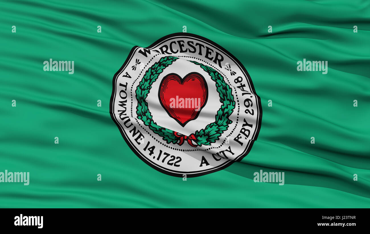 Closeup of Worcester City Flag Stock Photo - Alamy