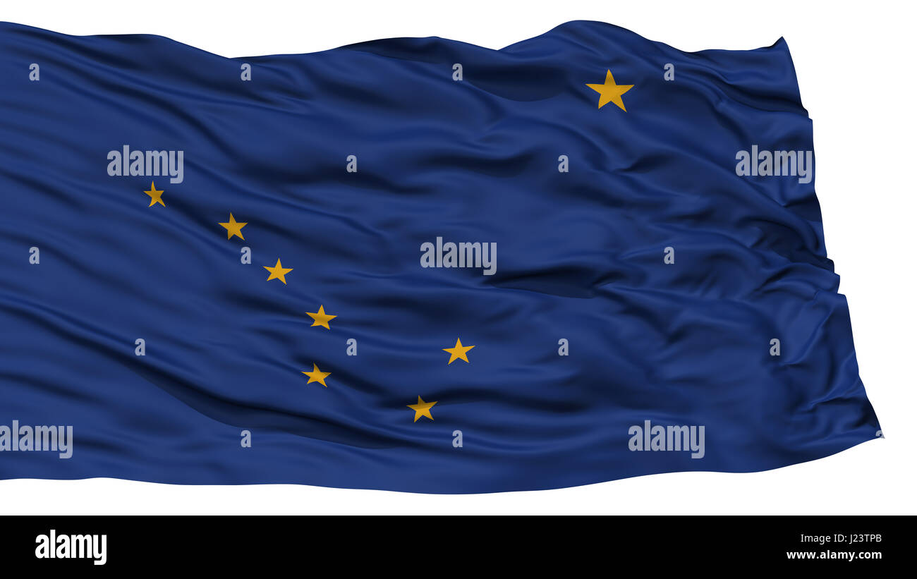 Isolated Alaska Flag, USA state Stock Photo - Alamy