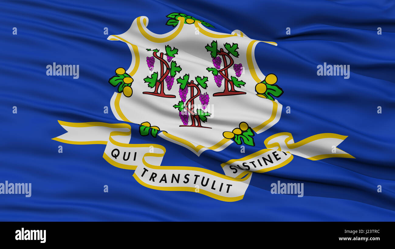 Closeup Connecticut Flag, USA state Stock Photo - Alamy