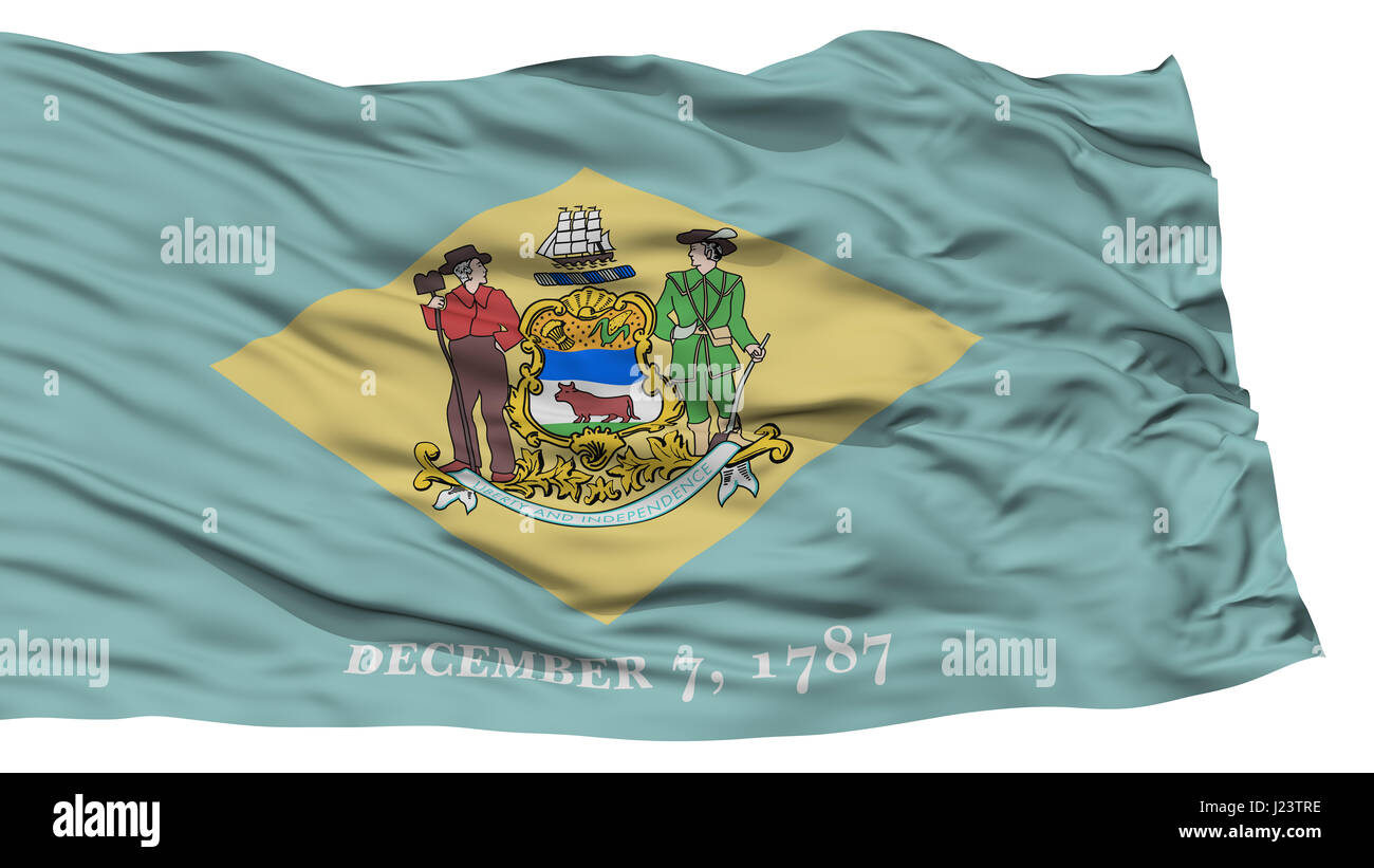 Isolated Delaware Flag, USA state Stock Photo - Alamy