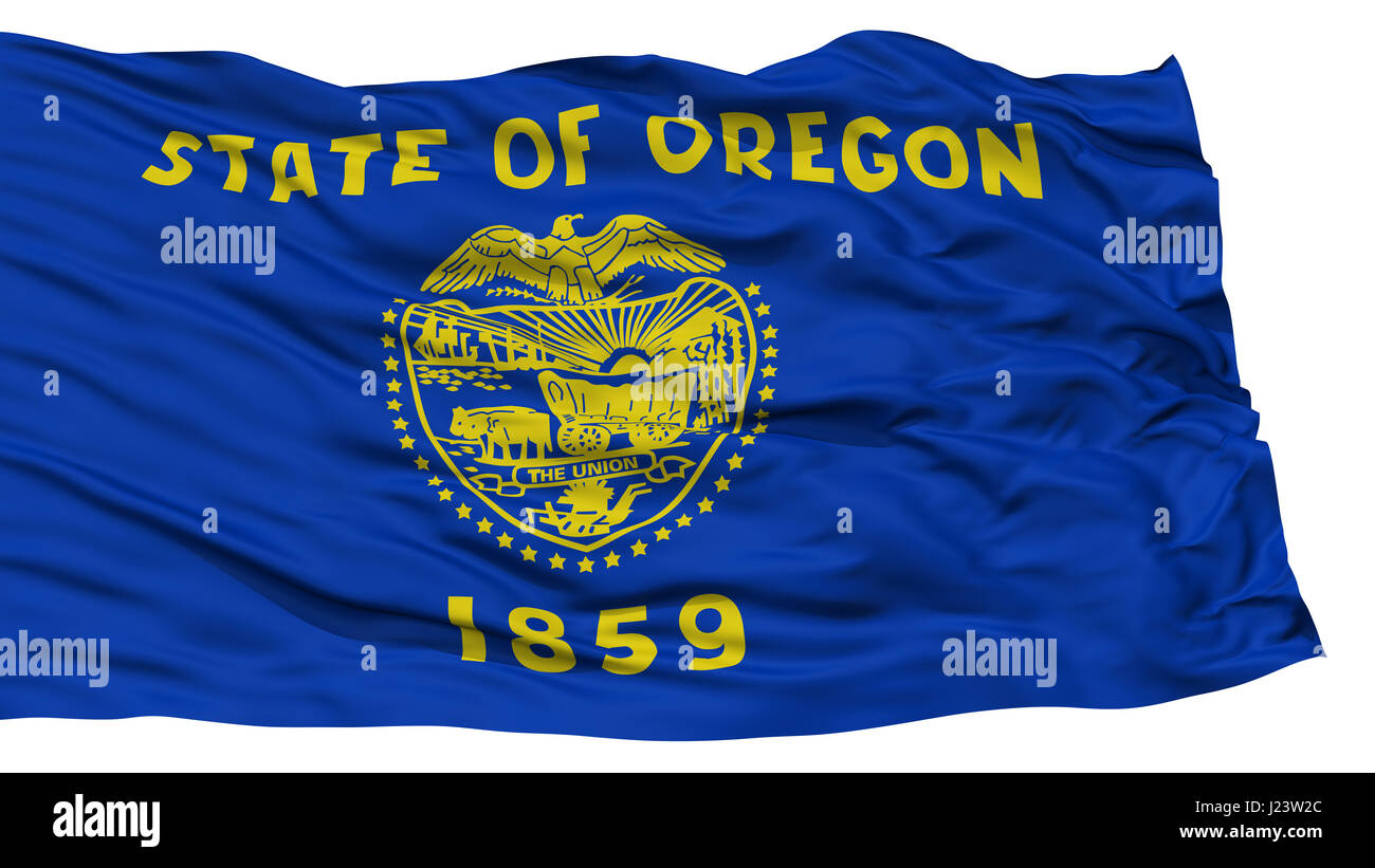 Isolated Oregon Flag, USA state Stock Photo - Alamy