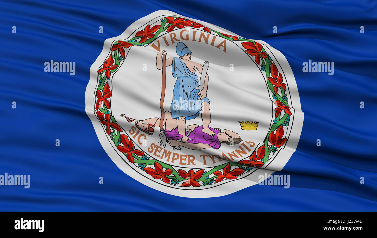 Closeup Virginia Flag, USA state Stock Photo - Alamy