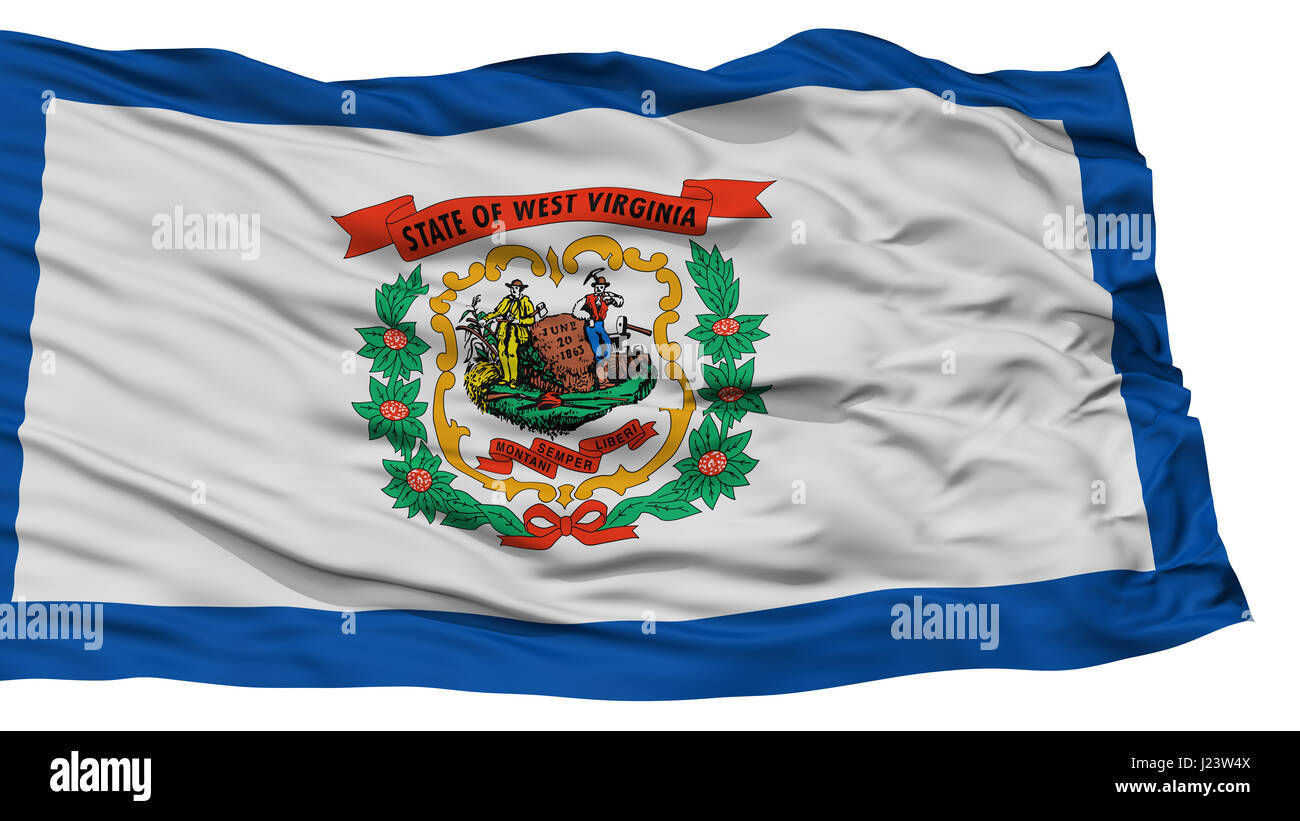 Isolated West Virginia Flag, USA state Stock Photo - Alamy