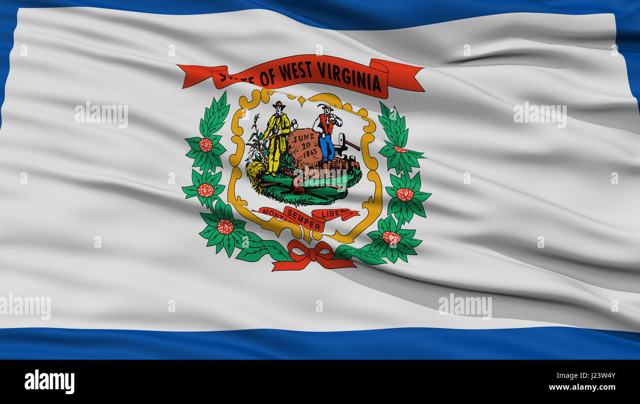 Closeup West Virginia Flag, USA state Stock Photo - Alamy