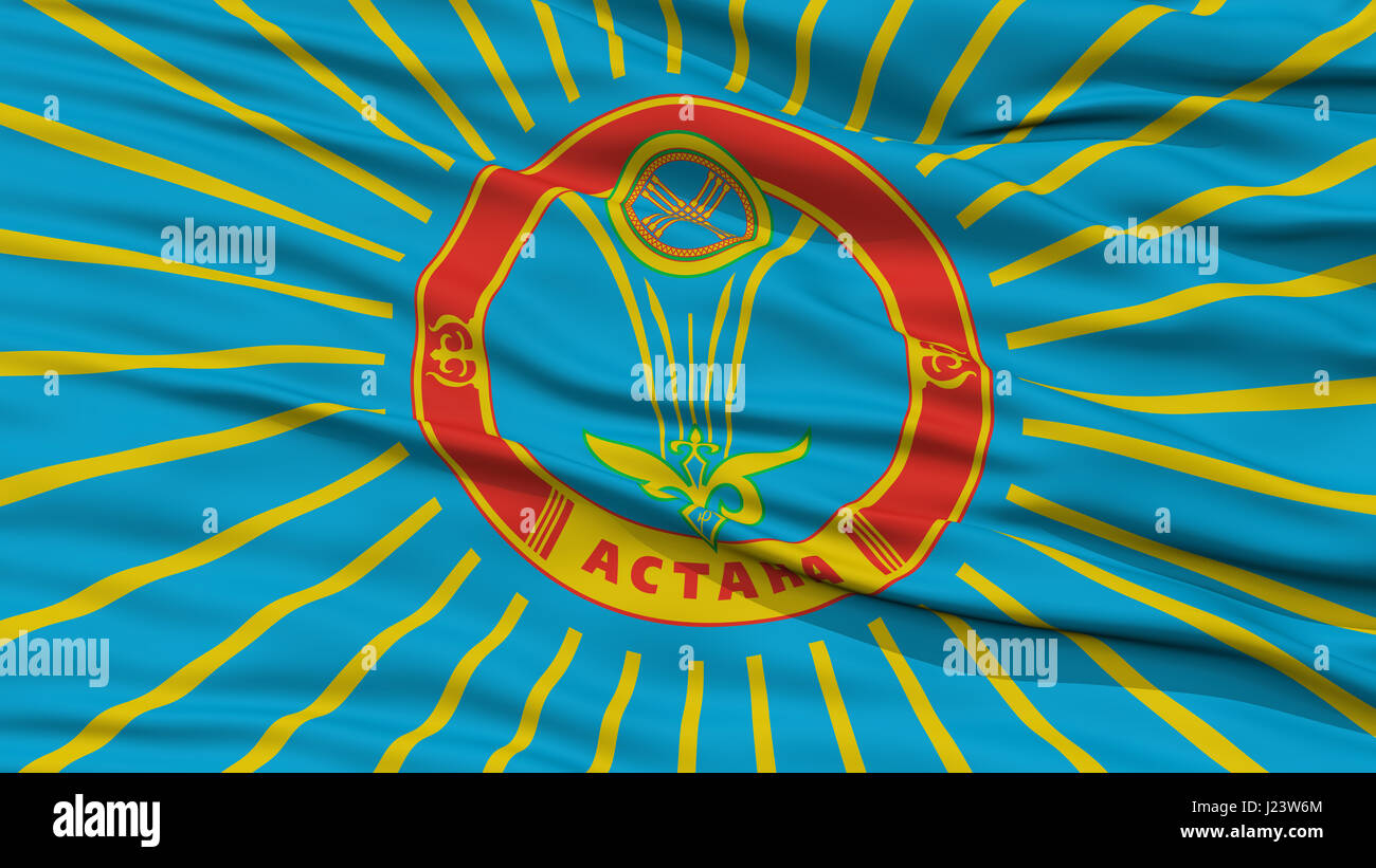 Kazakhstan flag astana hi-res stock photography and images - Alamy