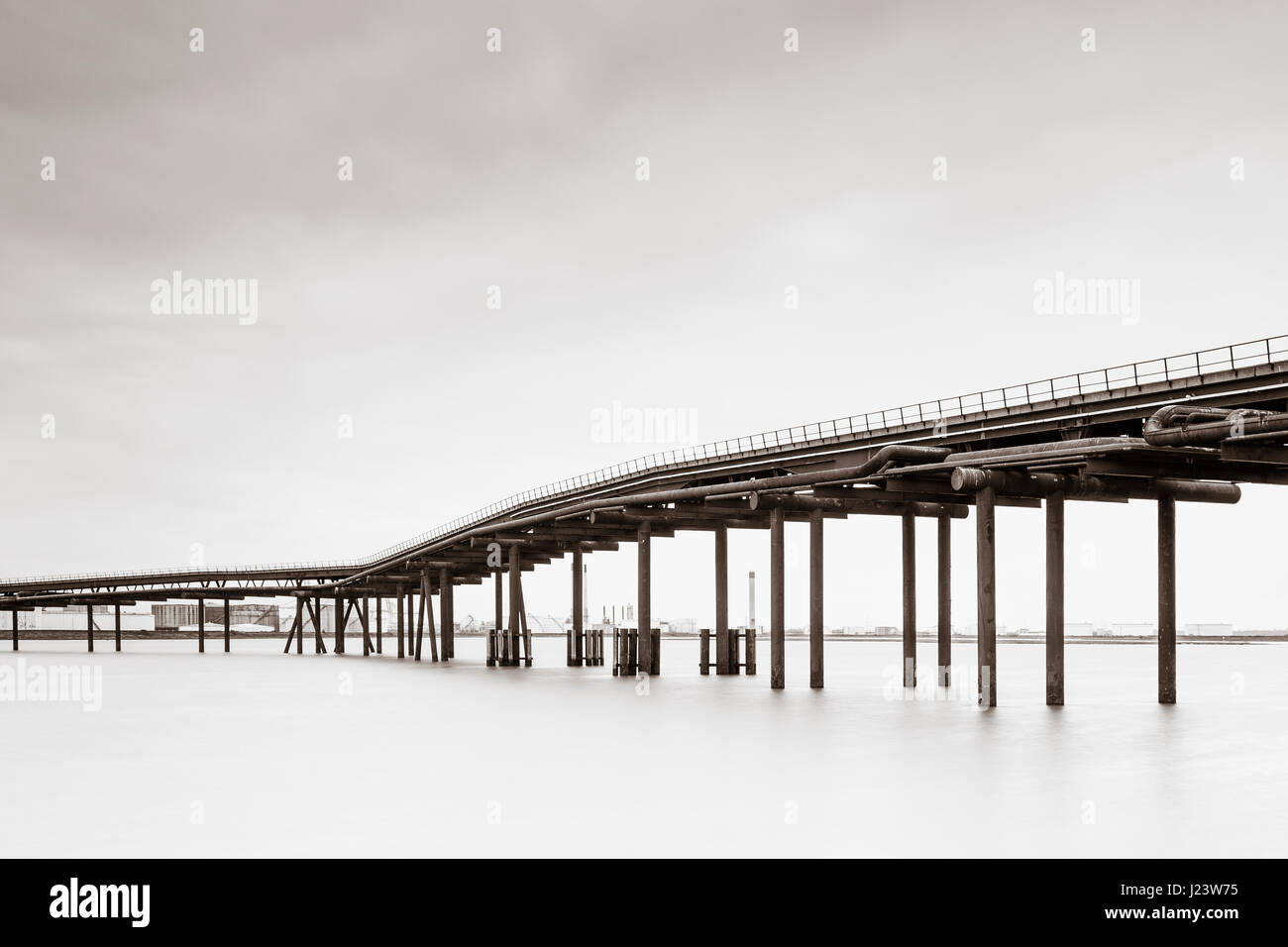 Disused Oil Jetty Across Holehaven Creek Formerly Used to connect ...