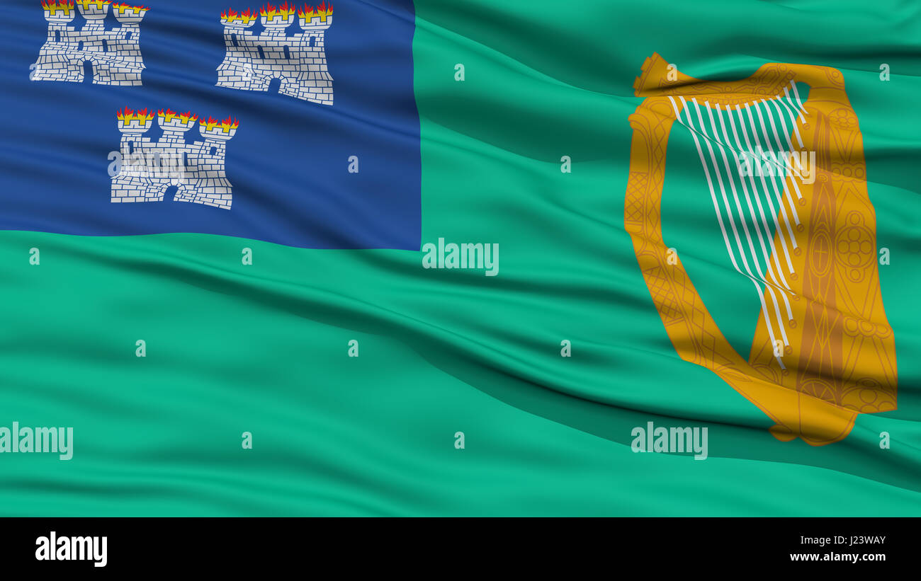 Closeup Dublin City Flag, Ireland Stock Photo - Alamy
