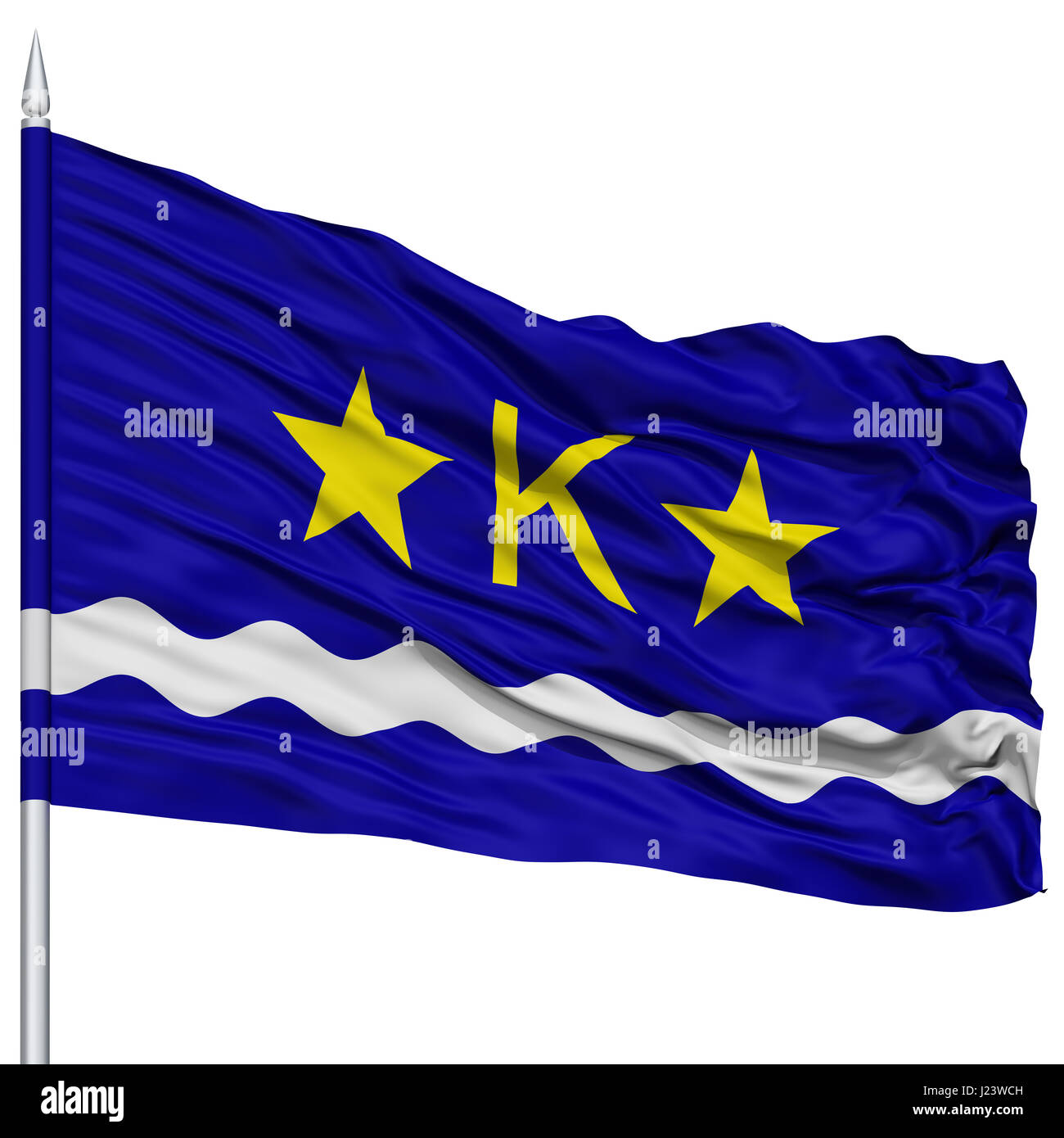 Kinshasa City Flag on Flagpole Stock Photo - Alamy