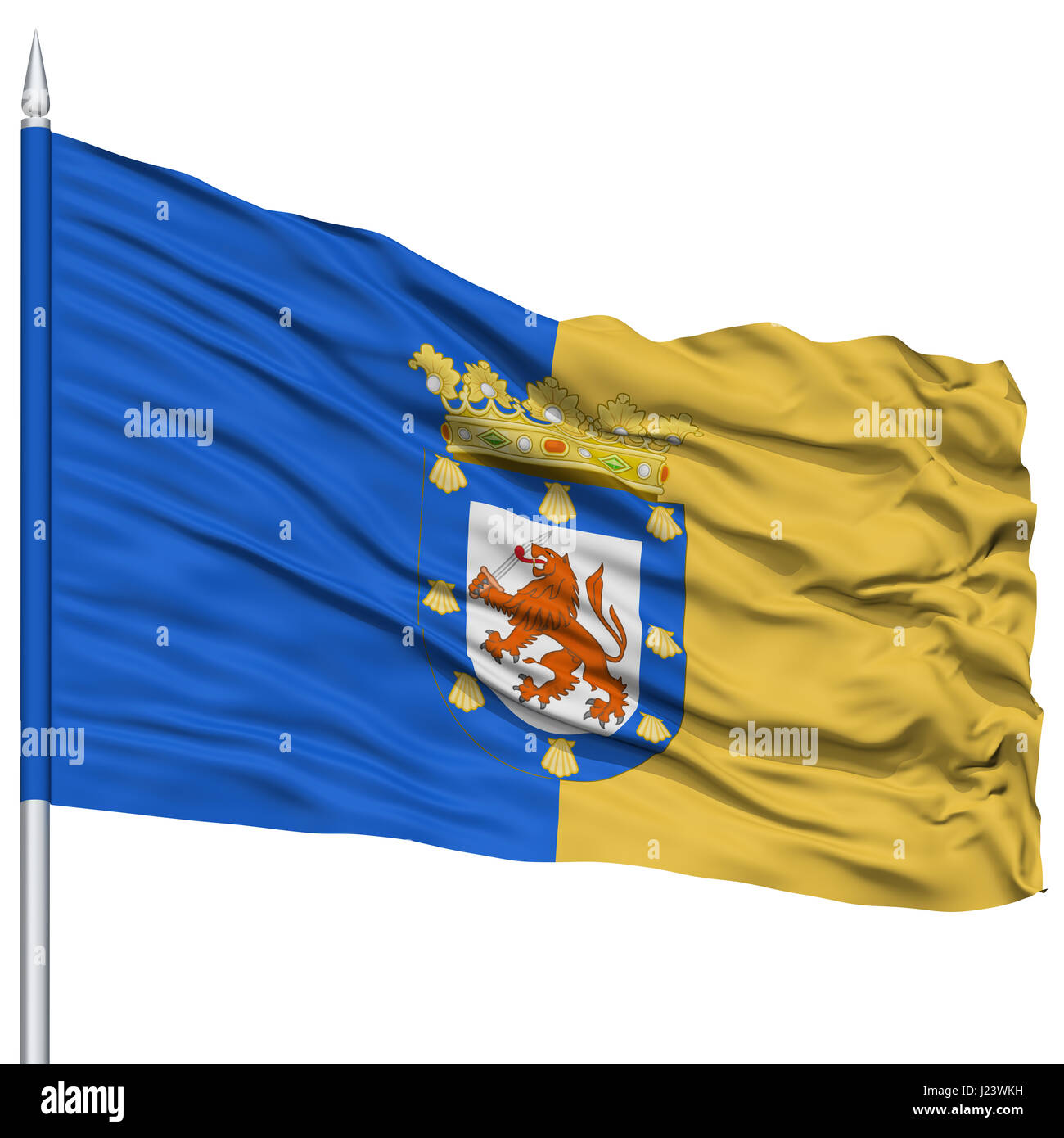 Isolated santiago city flag hi-res stock photography and images - Alamy