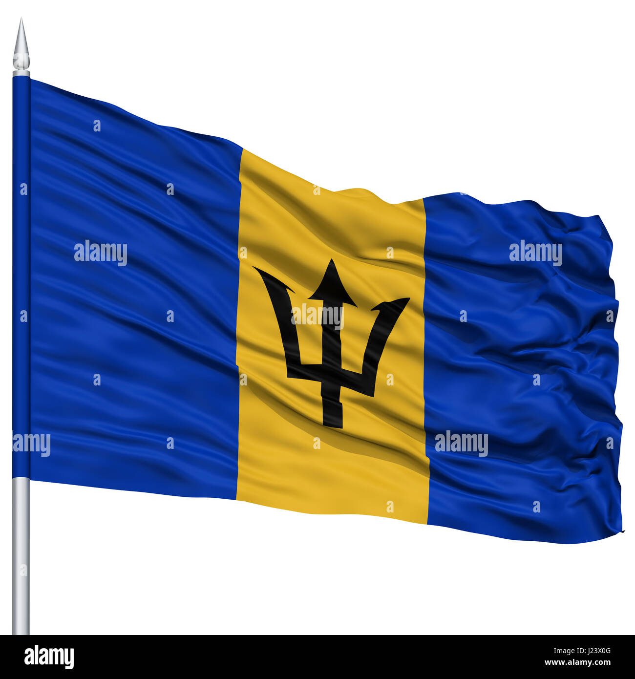 Barbados flag trident sign hi-res stock photography and images - Alamy